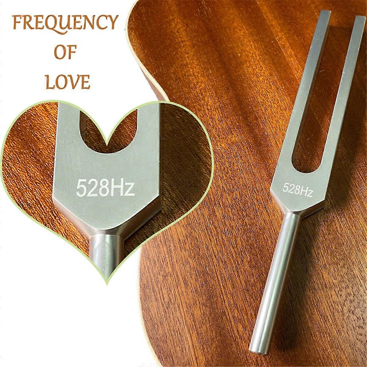 528Hz Tuning Fork with Resonance Box, Aluminum Alloy, Wooden Speaker, Perfect for SPA ...