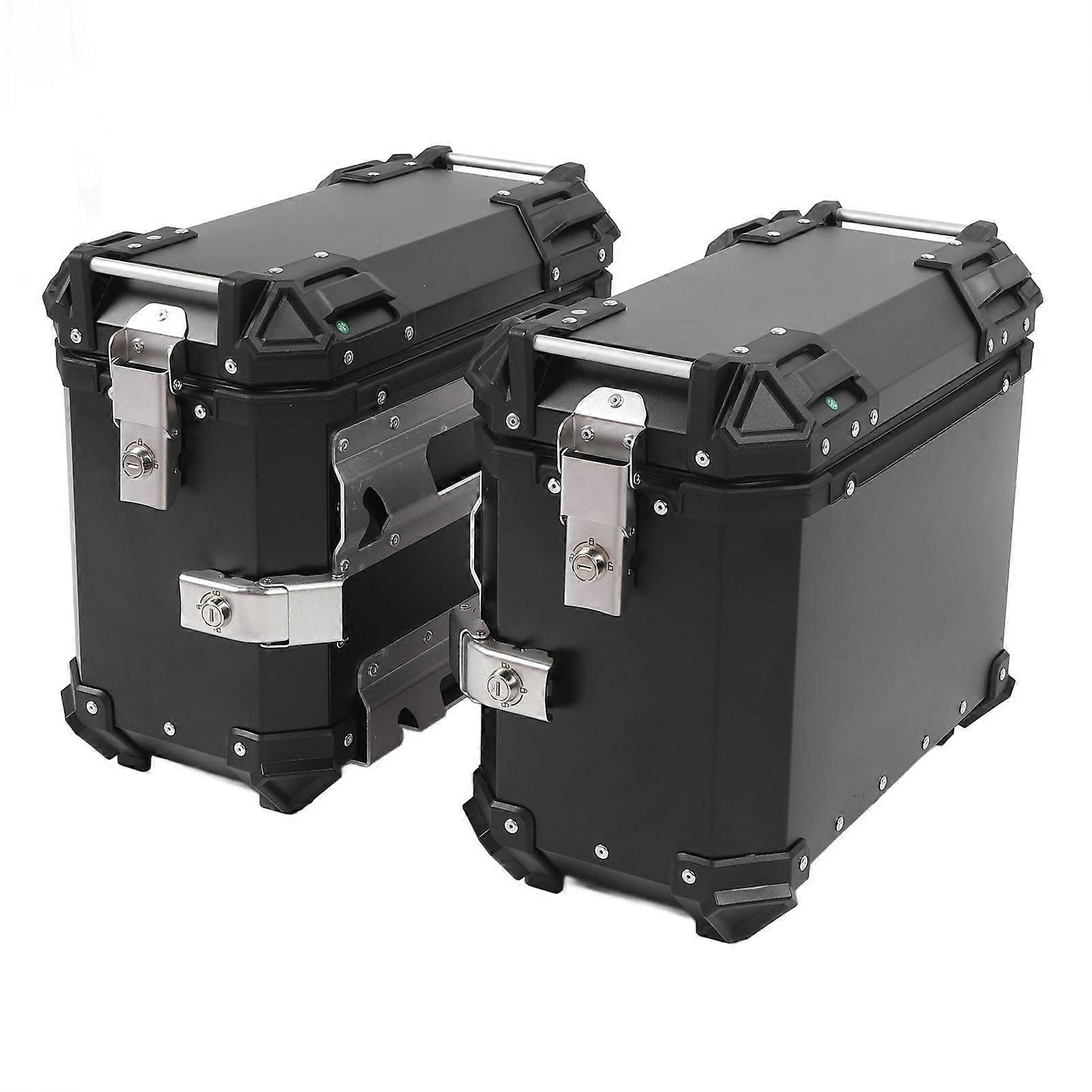 Motorcycle Side Case 38L Aluminum Alloy Hard Side Saddlebag Box with ...