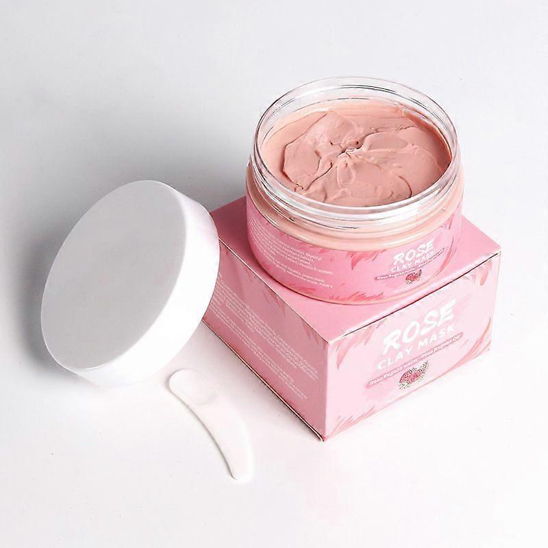 Rose Clay Mask with Silicone Brush, Vegan Natural Cosmetics Face Mask ...