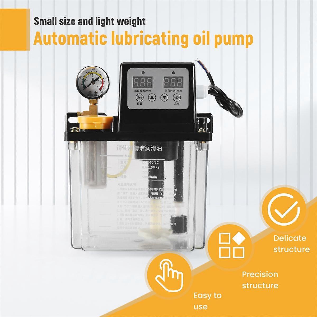2L Automatic Lubricating Oil Lubrication Pump with Pressure Gauge ...