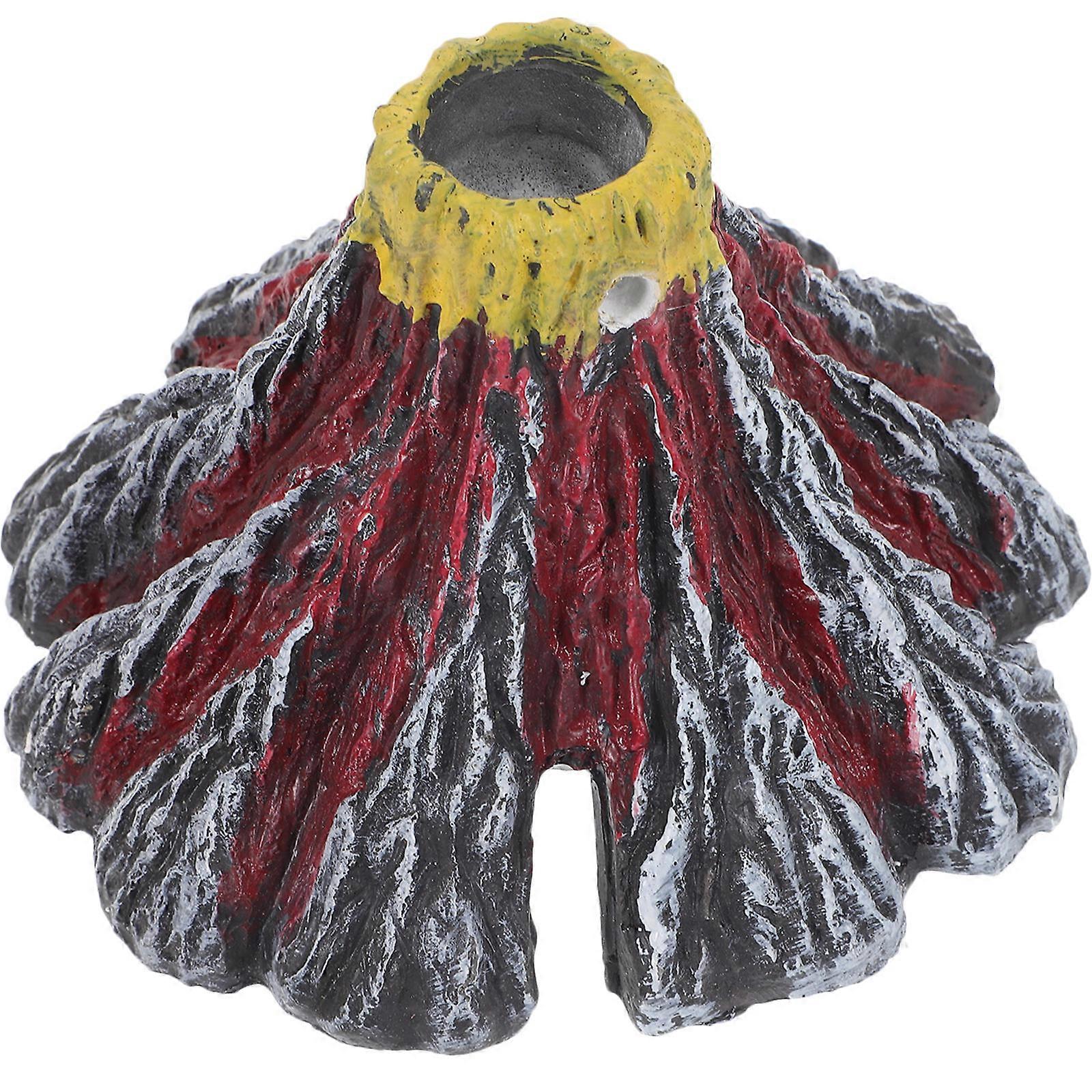 Volcano Decor Fish Tank Landscape Decoration Realistic Design Fish ...