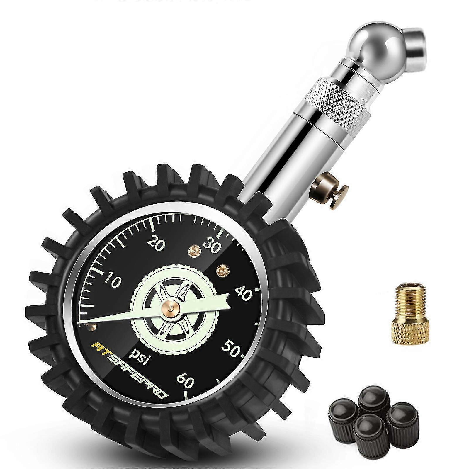ATsafepro Tire Pressure Gauge 15 Psi 30 Psi 60 Psi Tyre Meter Checker ...