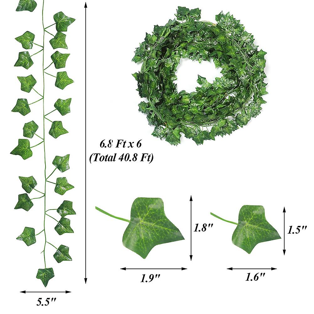 Artificial Ivy - 6 Strands Artificial Ivy, Ivy Garland Decorations ...