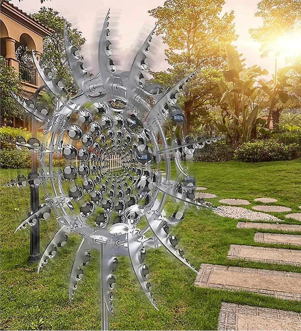 Kinetic Sculpture Windmill Metal Unique Magic Windmill With Garden With ...