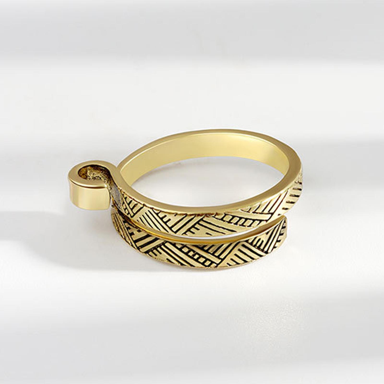 garnstyrning-virkad fingerring justerbar virkad spänningsring öppen ...