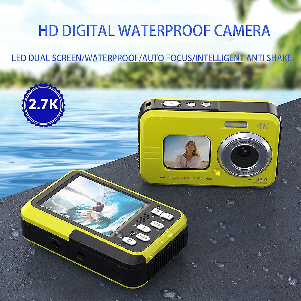 HD Dual Screen Waterproof Camera Large Battery Shockproof Camera for ...