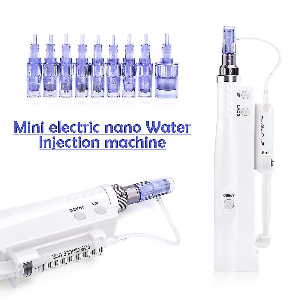 2 In 1 Hydra Injector Derma Pen Nano Mesotherapy Microneedle Dr Pen ...