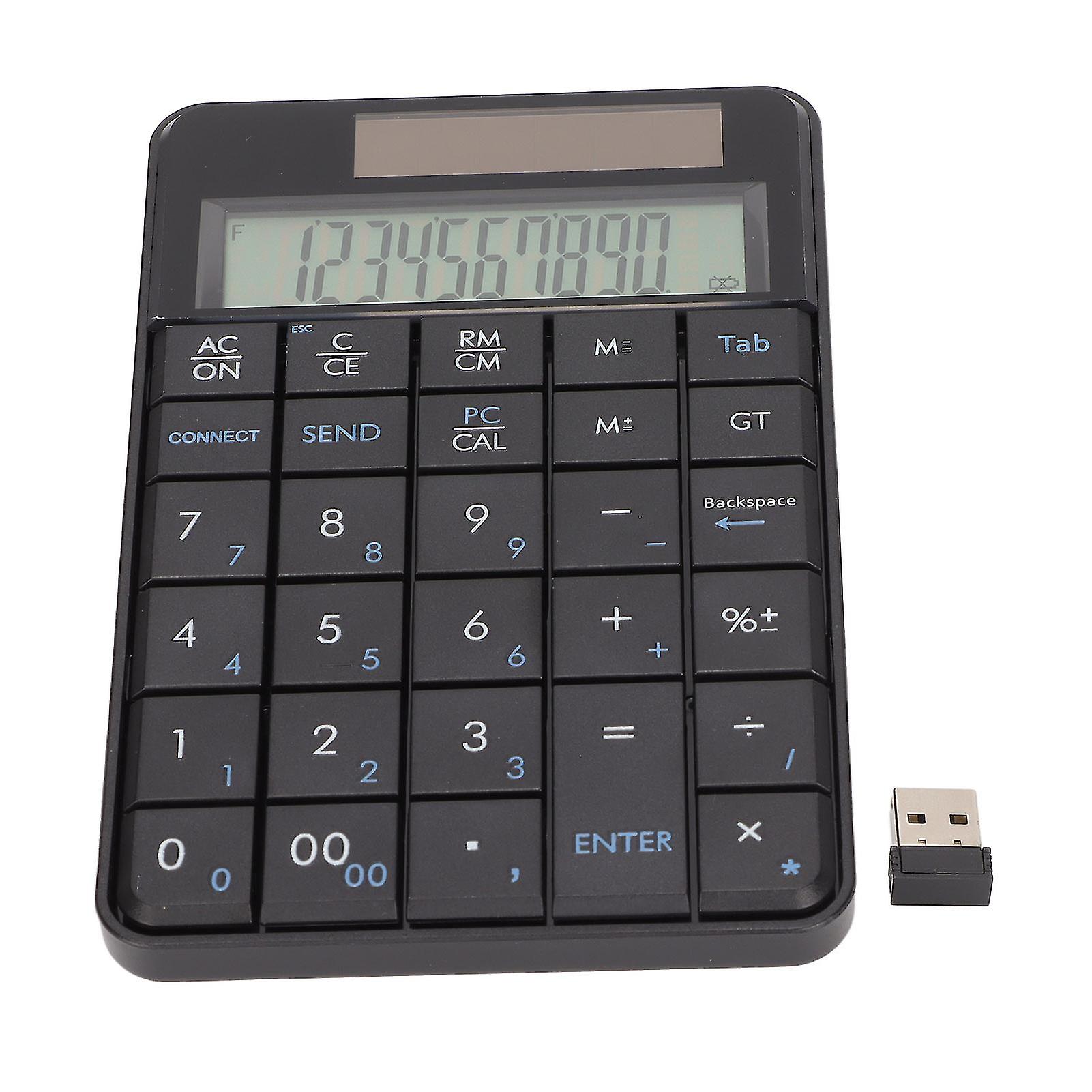 Wireless Number Pad 29 Keys Calculator Function Ergonomic USB Plug and ...