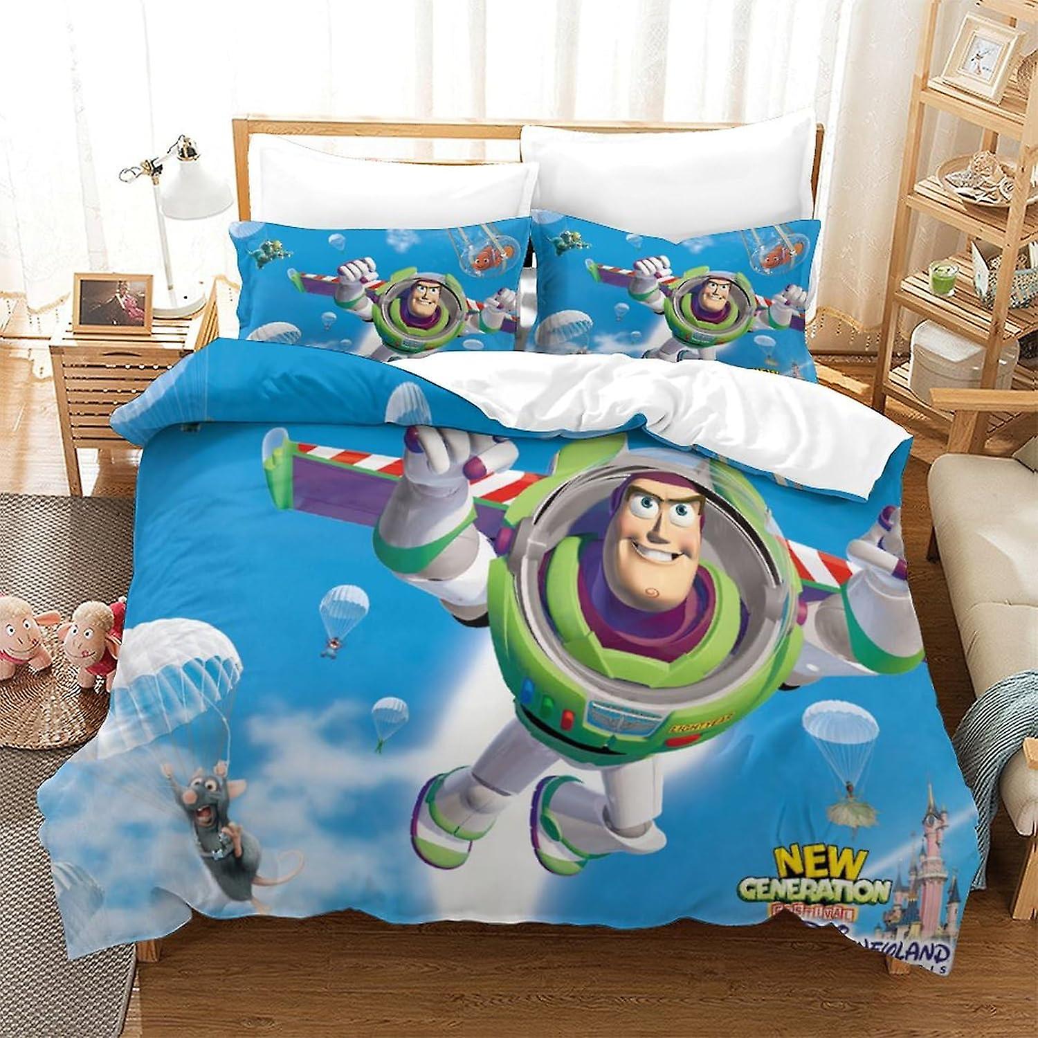 HOUKIG Buzz Lightyear Duvet Cover Anime Characters Duvet Set 3 Piece ...