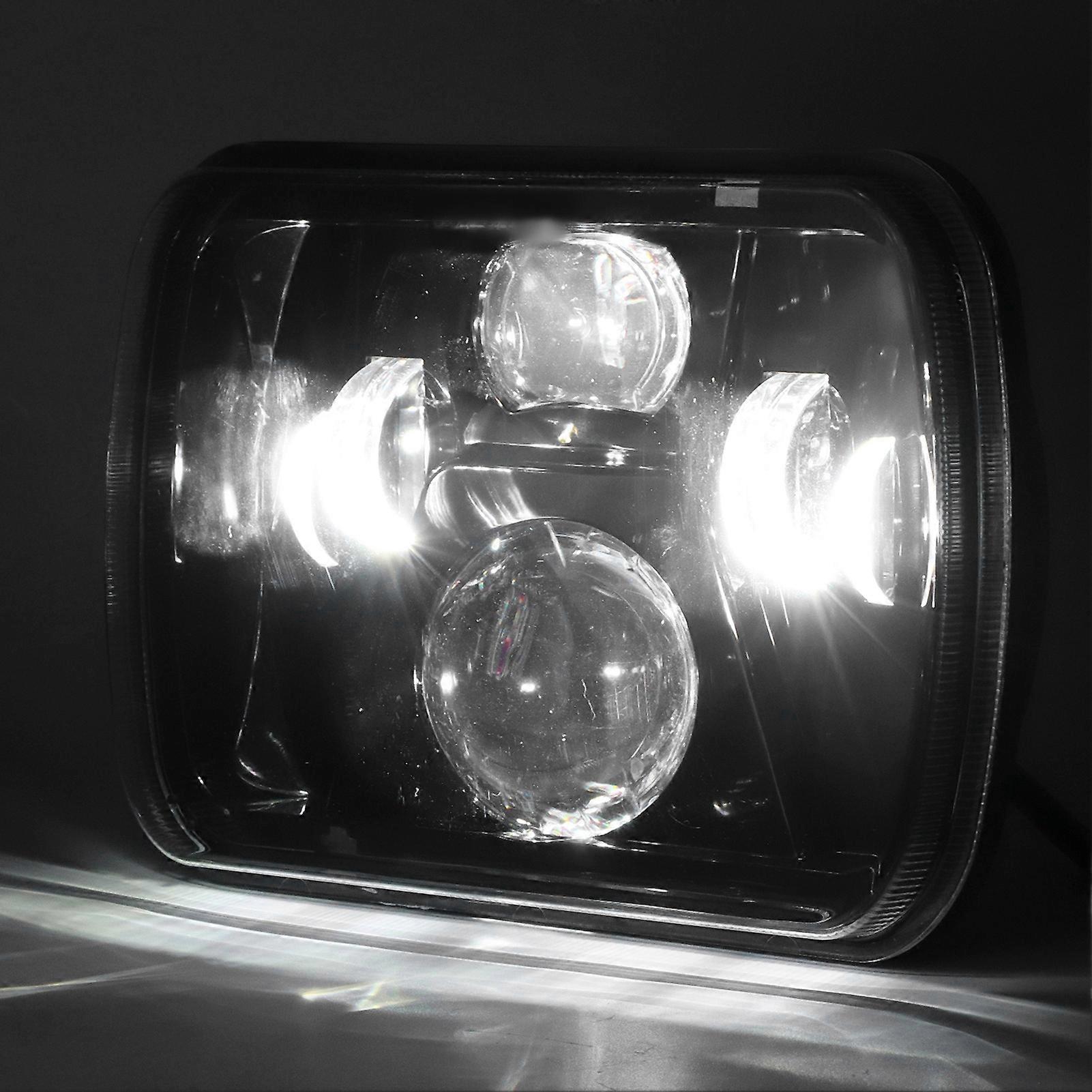 H4 7in LED Square Headlight High Brightness 12?24V Headlamp Fit for ...