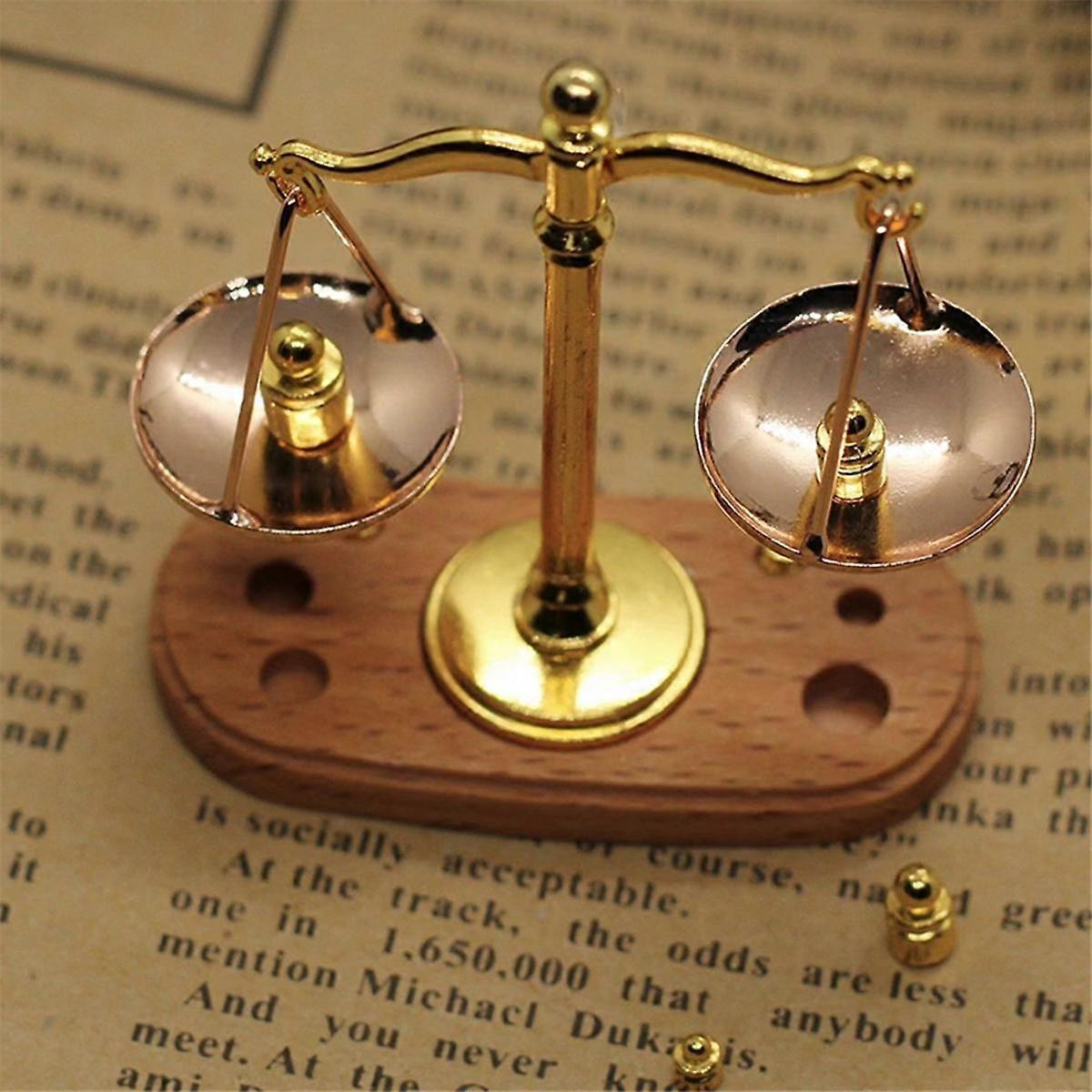 Mini Vintage Balance Scale Ornaments, Metal Antique Justice Scale Model ...