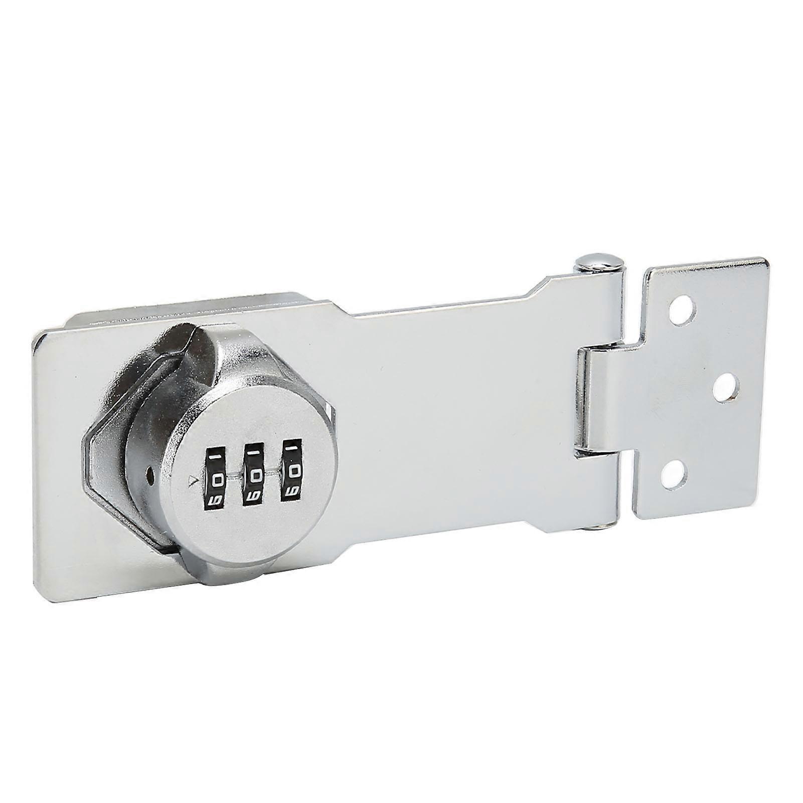 Mechanical Password Lock Silver Combination Lock Anti Theft Hasp Lock ...