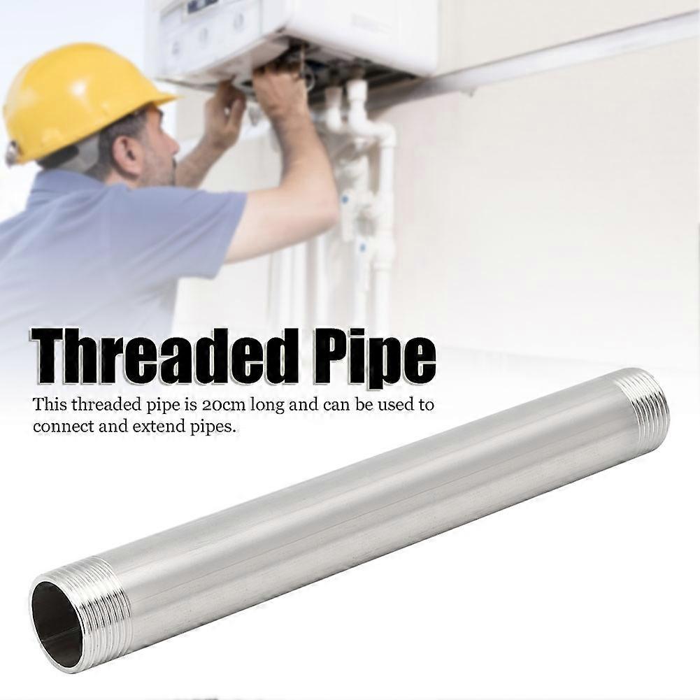 Stainless Steel Male Thread Screwed Pipe Nipple Connector Adapter Pipe ...