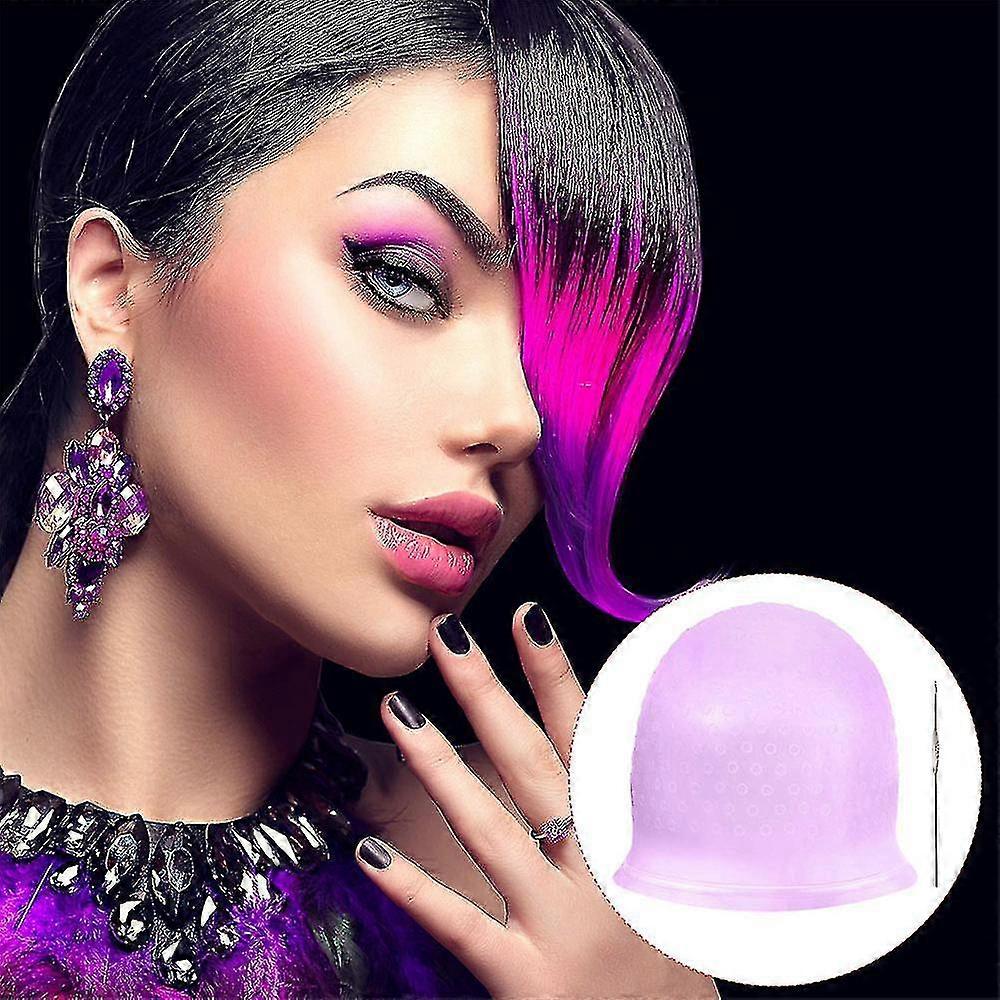 Silicone Reusable Highlight Cap Crochet For Salon Hair Dye | Fruugo UK