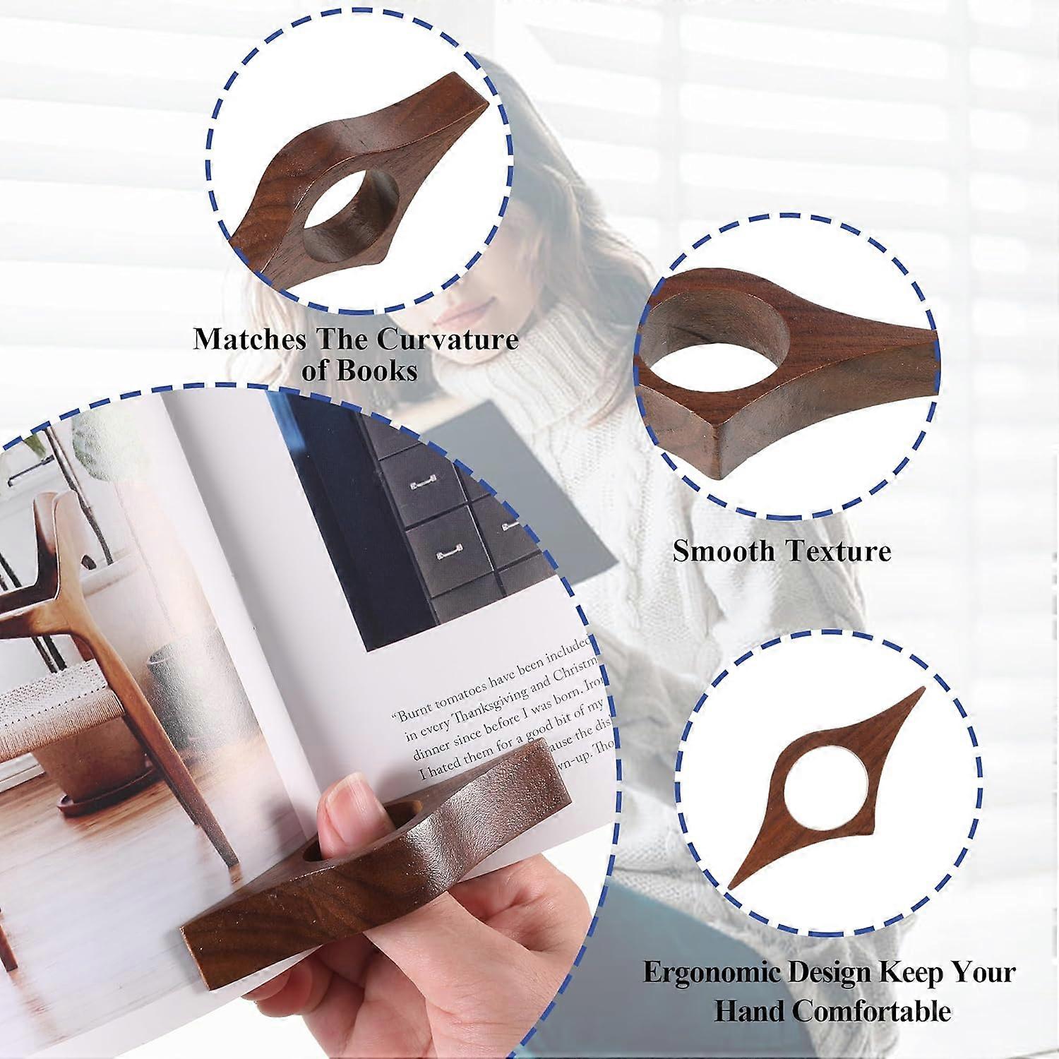 Walnut Wood Book Accessory Walnut Book Page Holder - Handmade Thumb ...