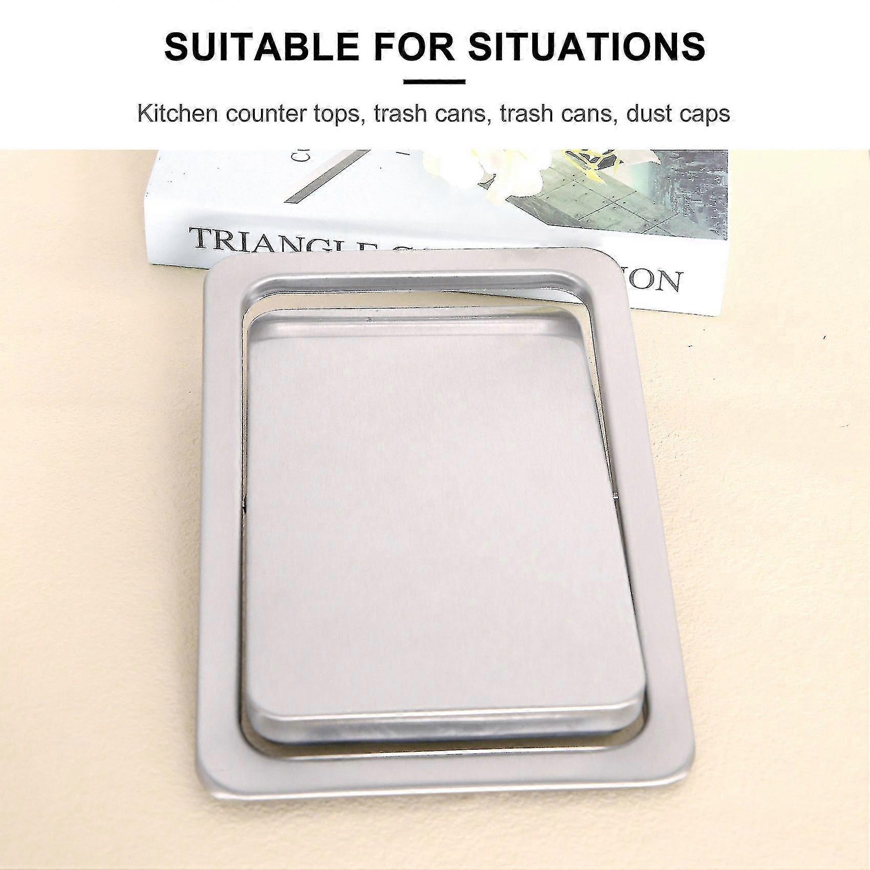 Stainless Steel Garbage Flap Lid Trash Bin Cover Flush Built-in Balance ...