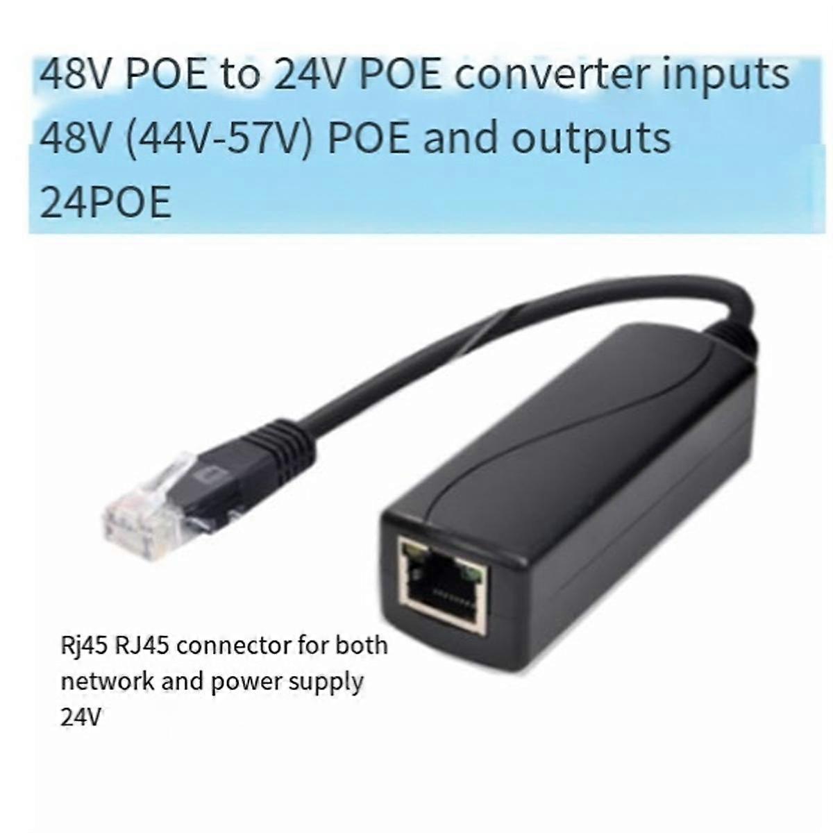 48V to 24V POE Converter with 100M Ethernet Speed PoE to 24 Voltage ...