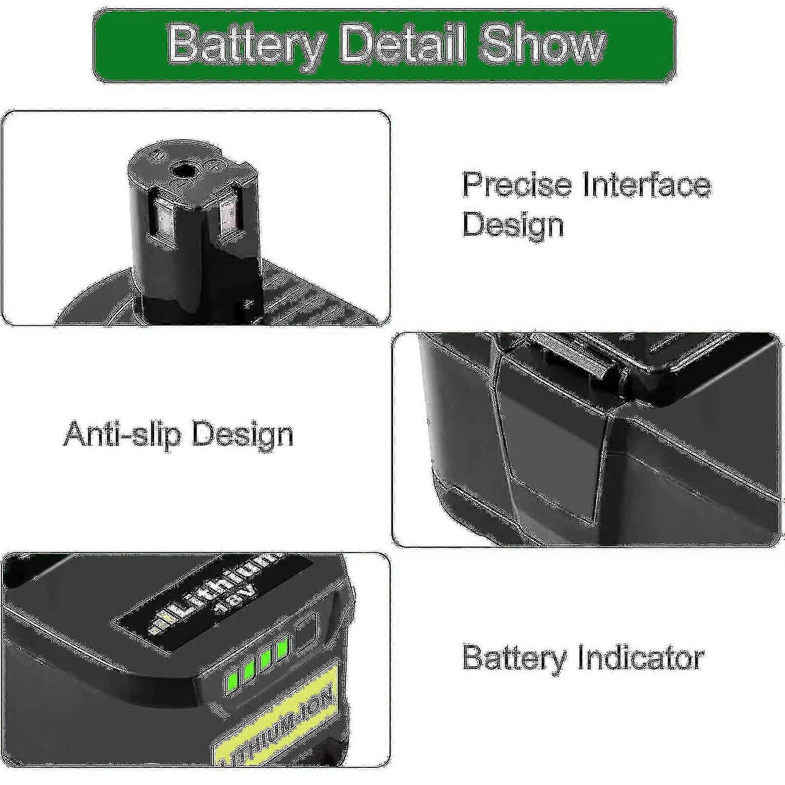 Battery case only2 Pcs 5-cell Nested 18v Battery Replacement Parts ...