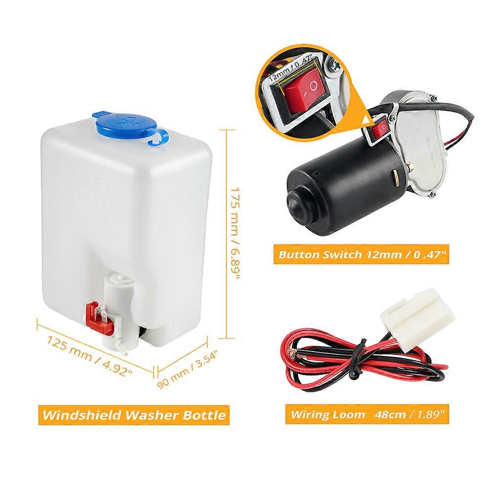 NiceCNC UTV Electric Windshield Wiper + Windshield Washer Bottle ...