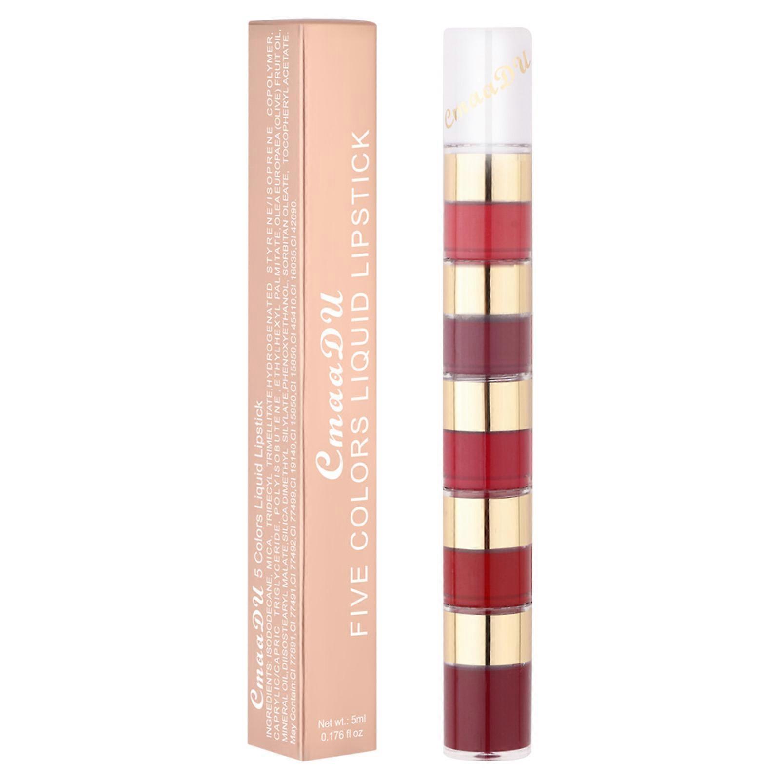 5 Colors Liquid Matte Lipstick Kit Lipstick Stain Pack Matte Dark Skin ...