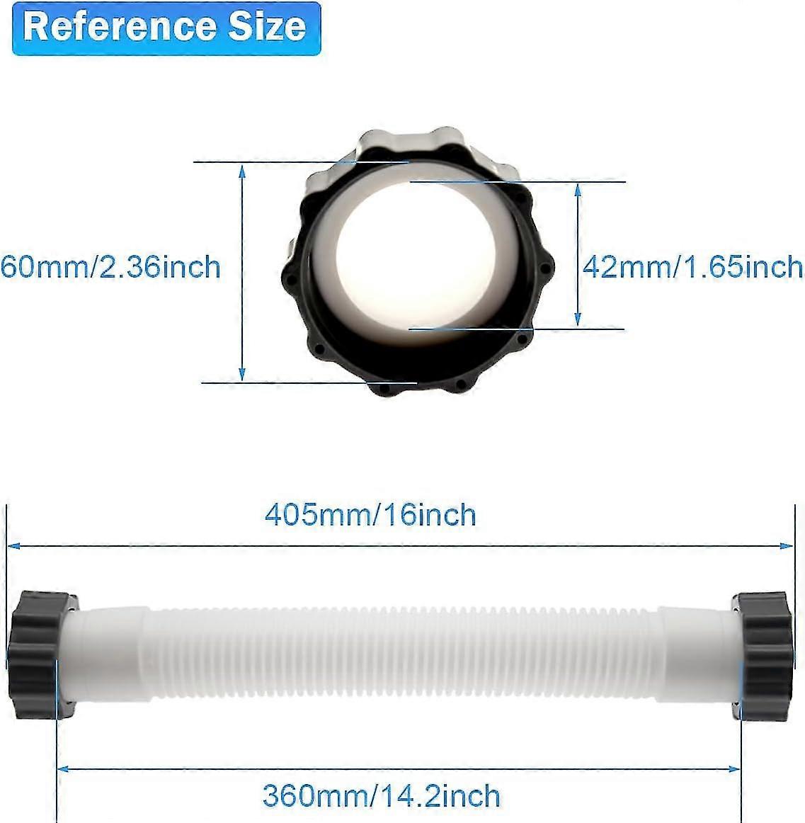 11535 Pool Sand Filter Pump Hose - 16 Inch Intex Interconnecting Hose ...