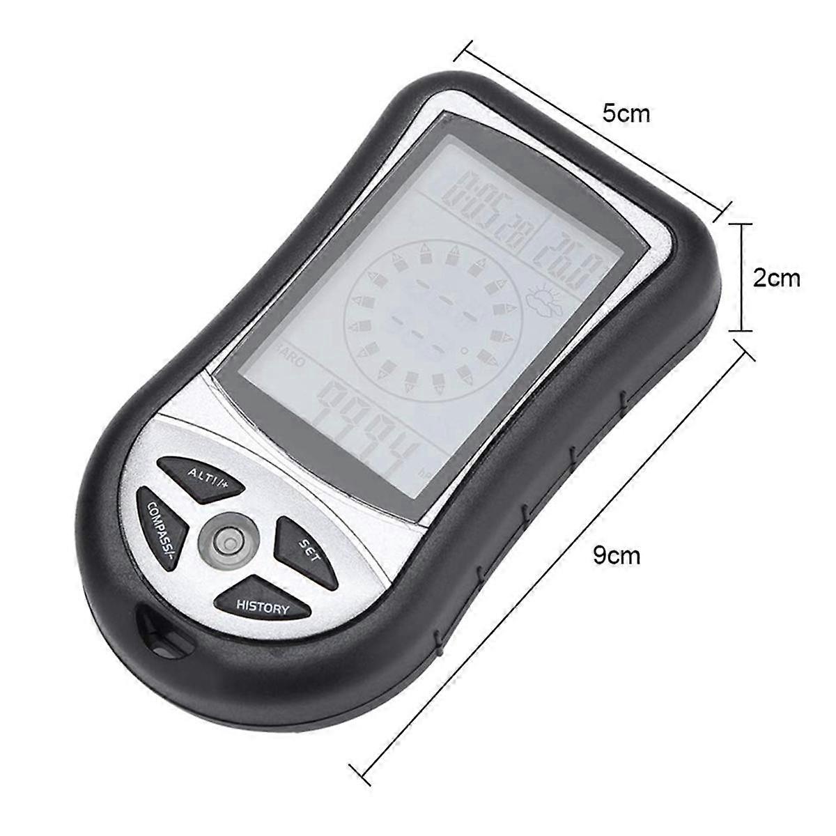 Multifunctional Digital Altimeter, Black LCD Digital Compass, Outdoor ...