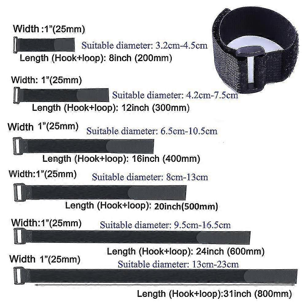 Hook And Loop Cable Straps,black Self-adhesive Nylon Straps Cable ...