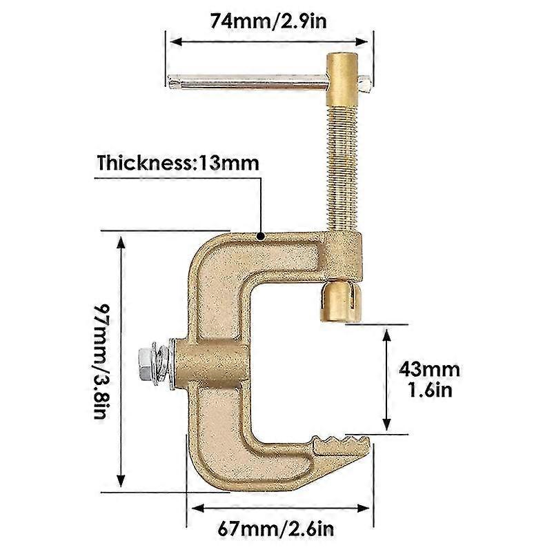Welding Ground Clamp, 500a Current G-type Solid Brass Ground Clamp ...