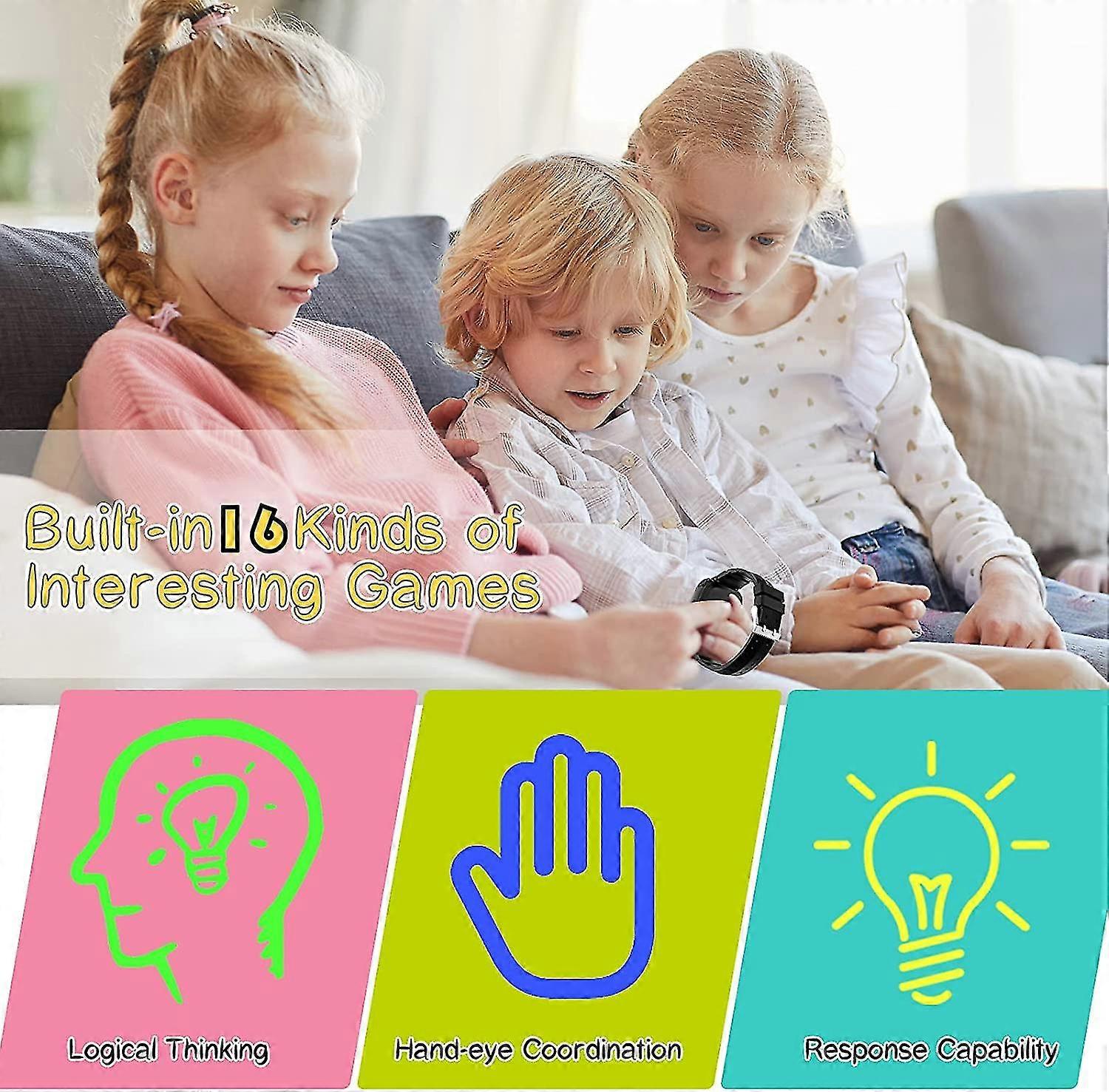 Barn Smart Klocka Telefon Sos För Barn Pekskärm 16 Spel Mp3 Alculator ...