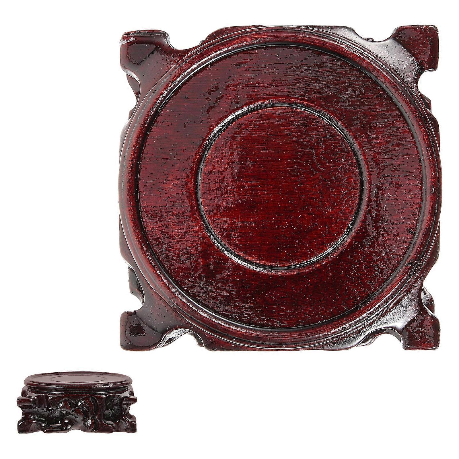 Nature Wood Display Base Carved Wooden Pedestal Buddha Statue Base for ...