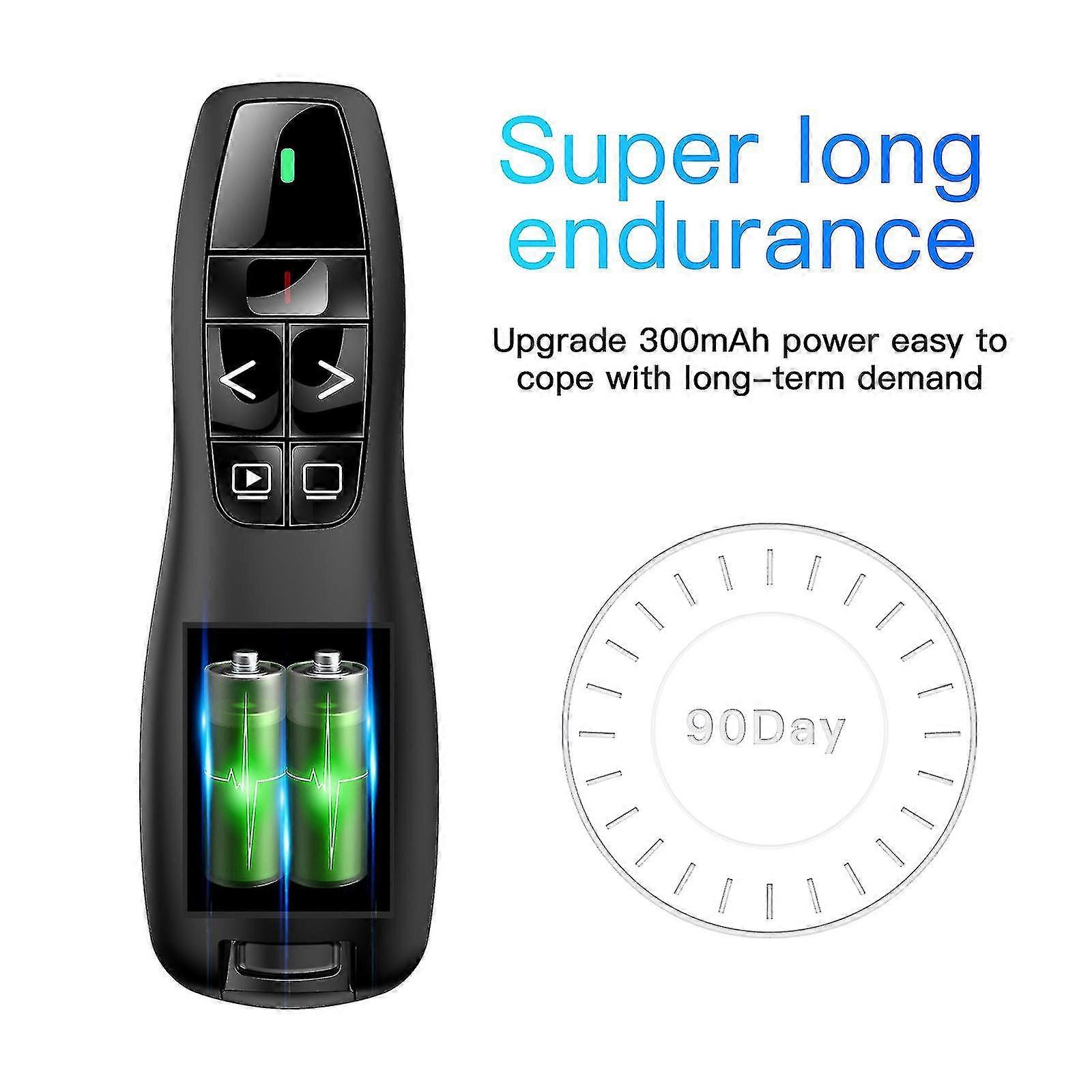 R400 Wireless Presentation Remote, 2.4 Ghz, Usb-receiver, Red Laser ...