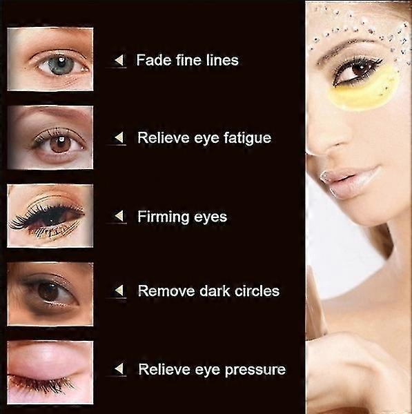 50 Pair Collagen Eye Mask Gold Powder Eye Patch Anti Wrinkle ...