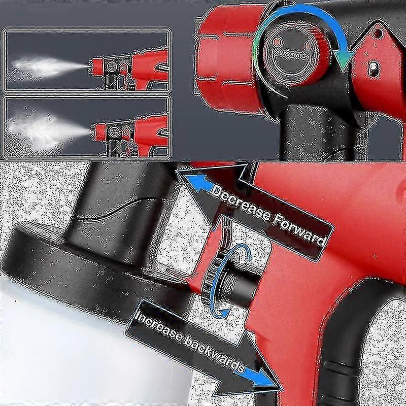 For Milwaukee 18v Battery 800ml Electric Spray Gun Cordless Paint ...