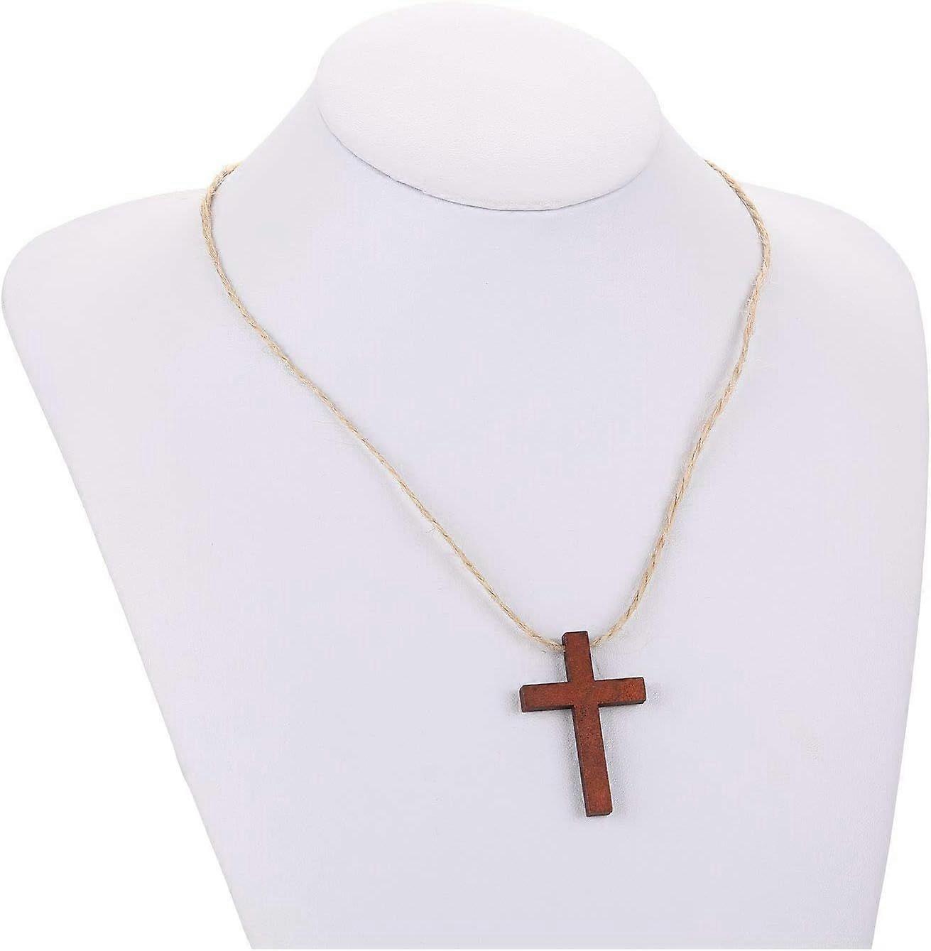 100 Pieces Small Wooden Crosses Wood Cross Pendants for Crafts DIY ...