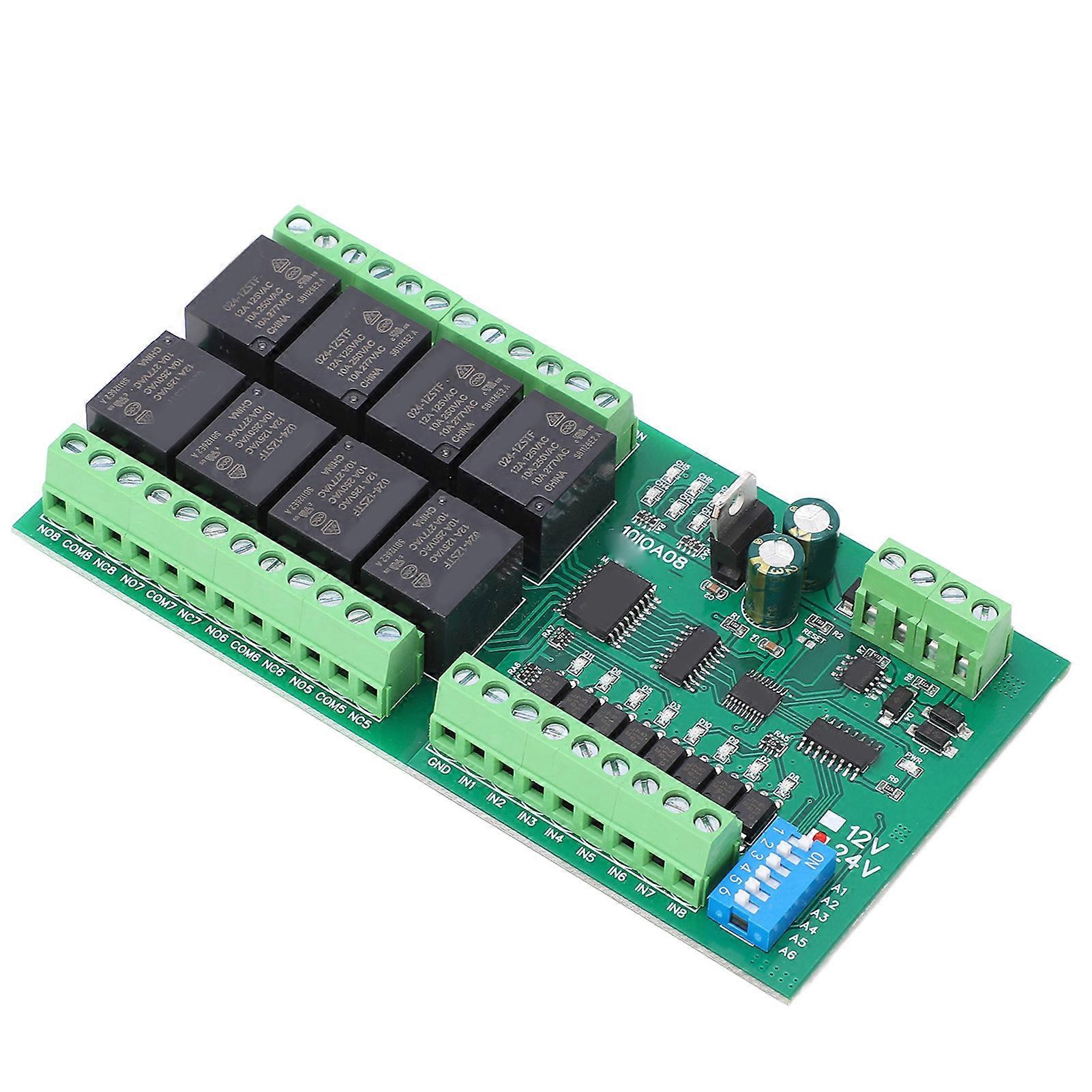 8 Channel Relay Module Quick Response Self Locking RS485 Relay Board with Hardware Reset ...