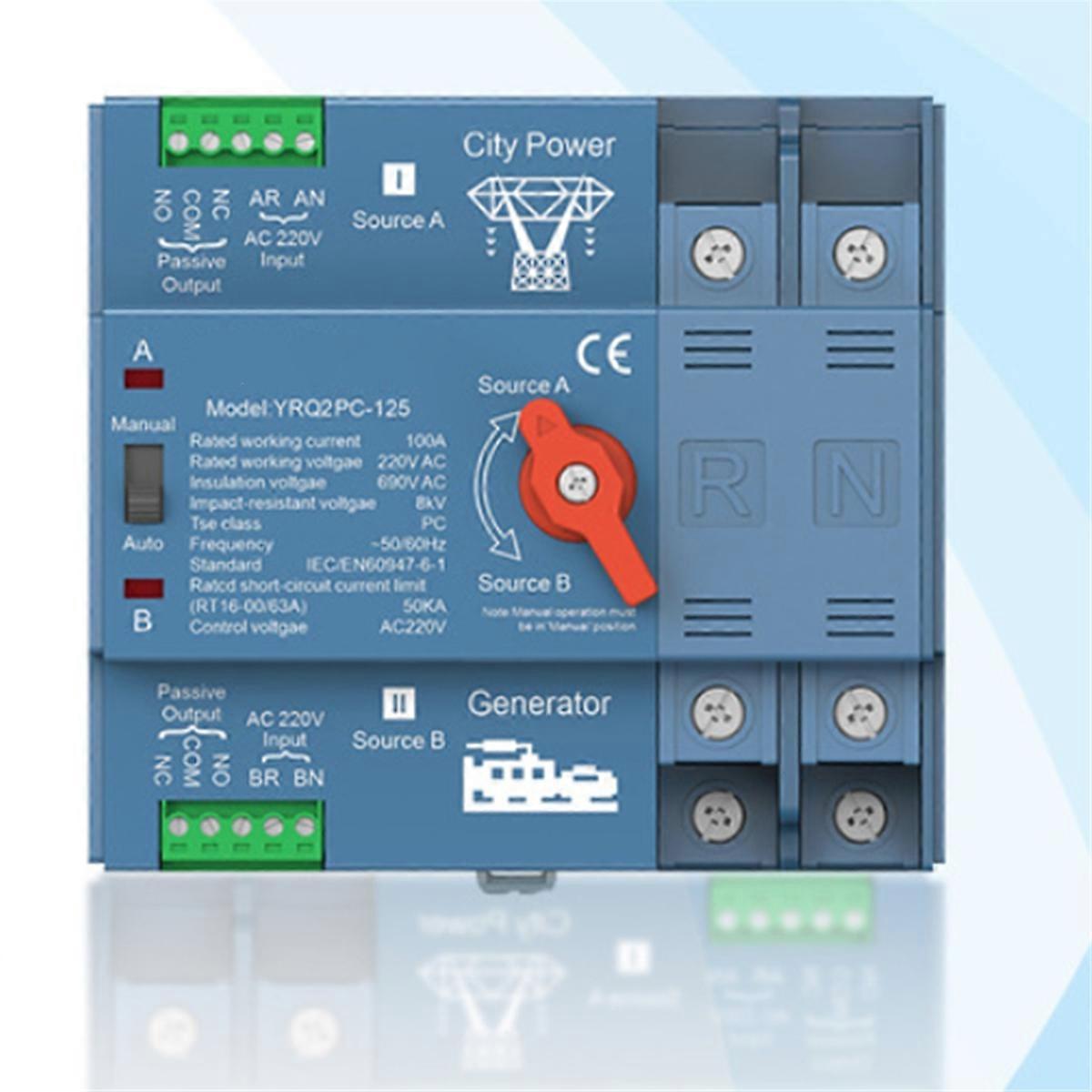ATS Dual Power Automatic Transfer Switch for Generator or PV Energy to ...