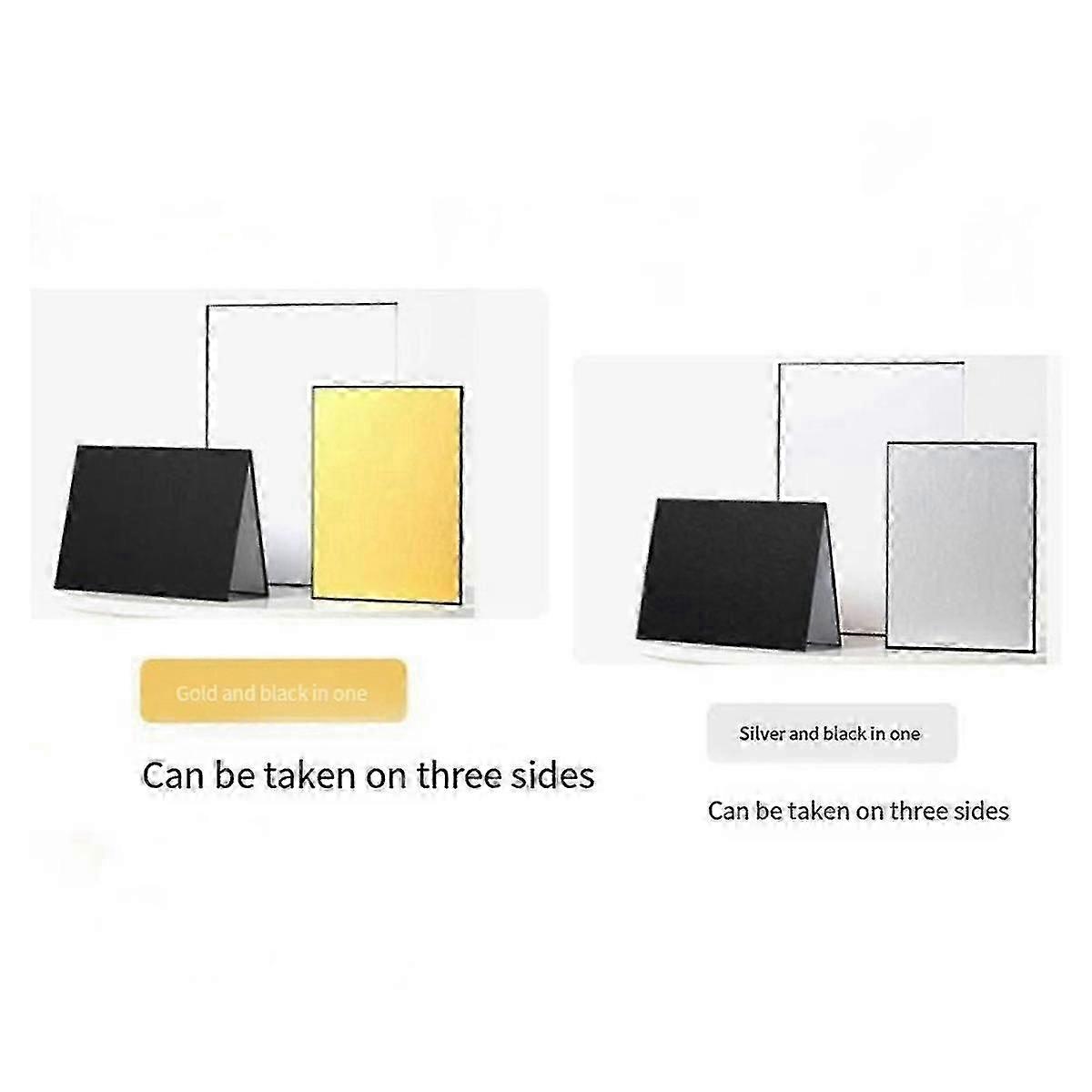 A3 Foldable Photography Background Board for Studio Lighting, Portable Cardboard Reflector with ...