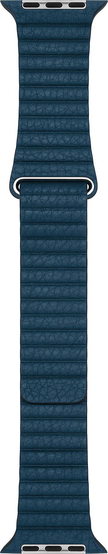 Official Apple Watch Leather Loop Strap 42mm 44mm 45mm - Cosmos Blue ...