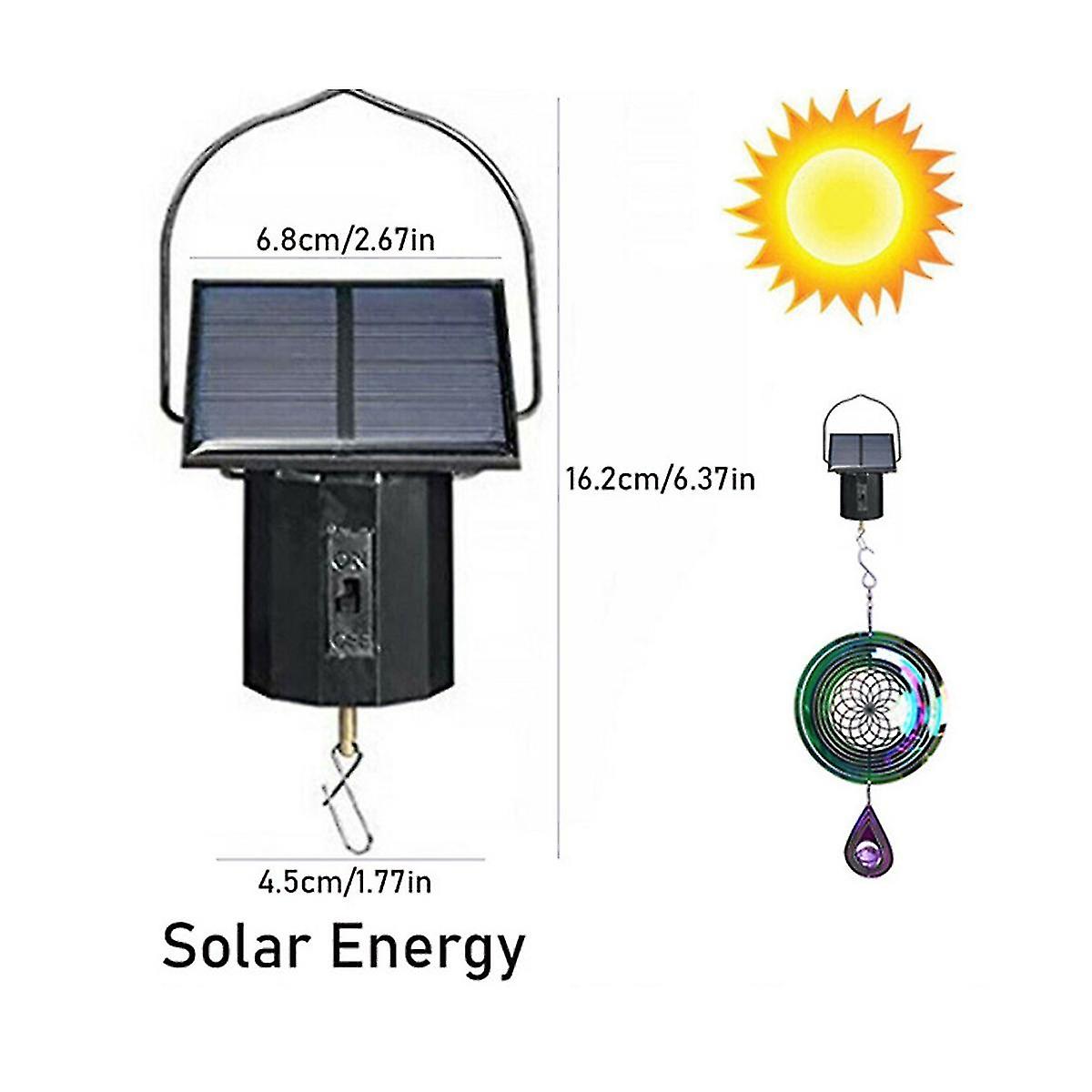 Wind Spinner Rotating Motor Solar Energy Electric Battery Powered ...