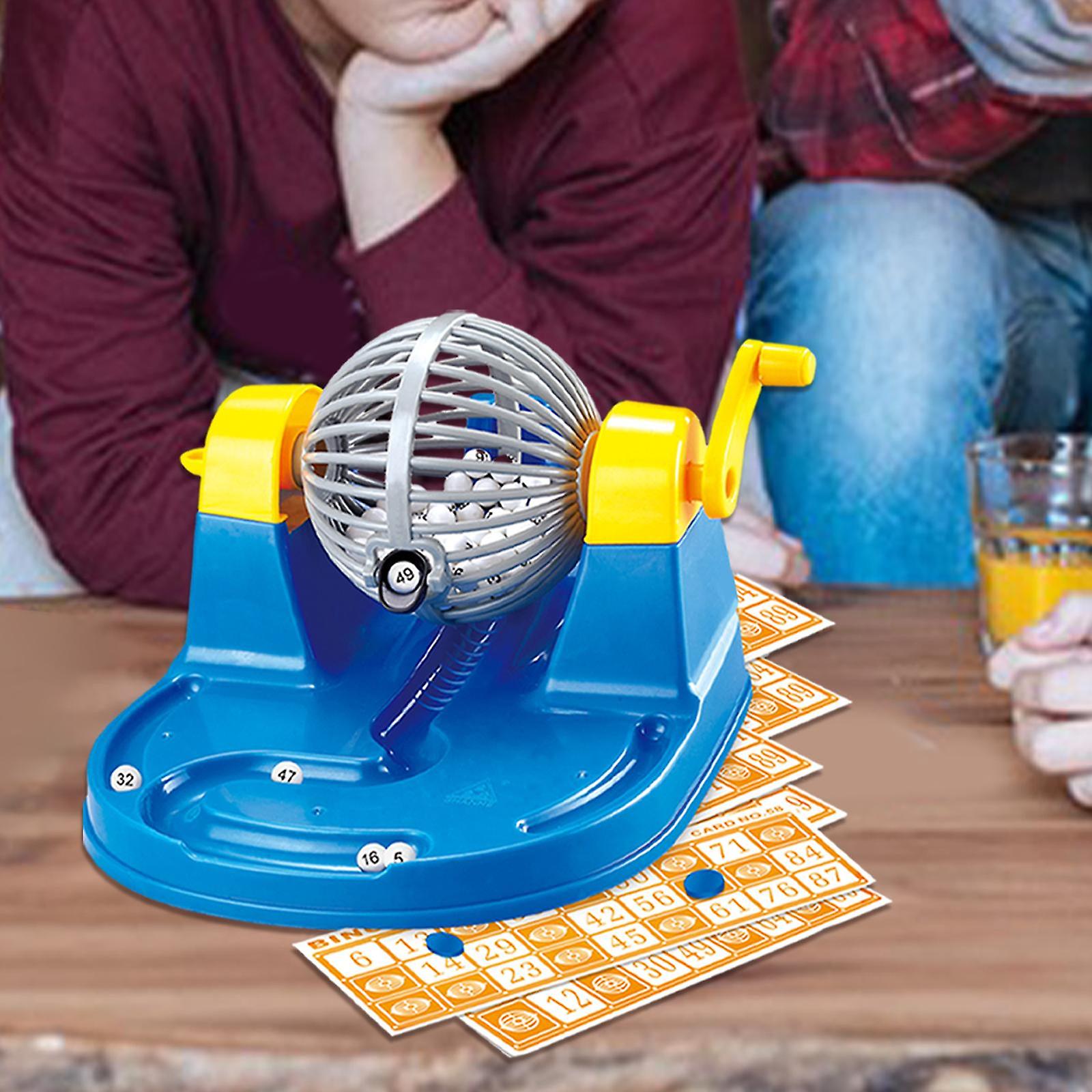 Lottery Machine Bingo Game Set, 72 Bingo Cards, Mini Lottery Balls ...