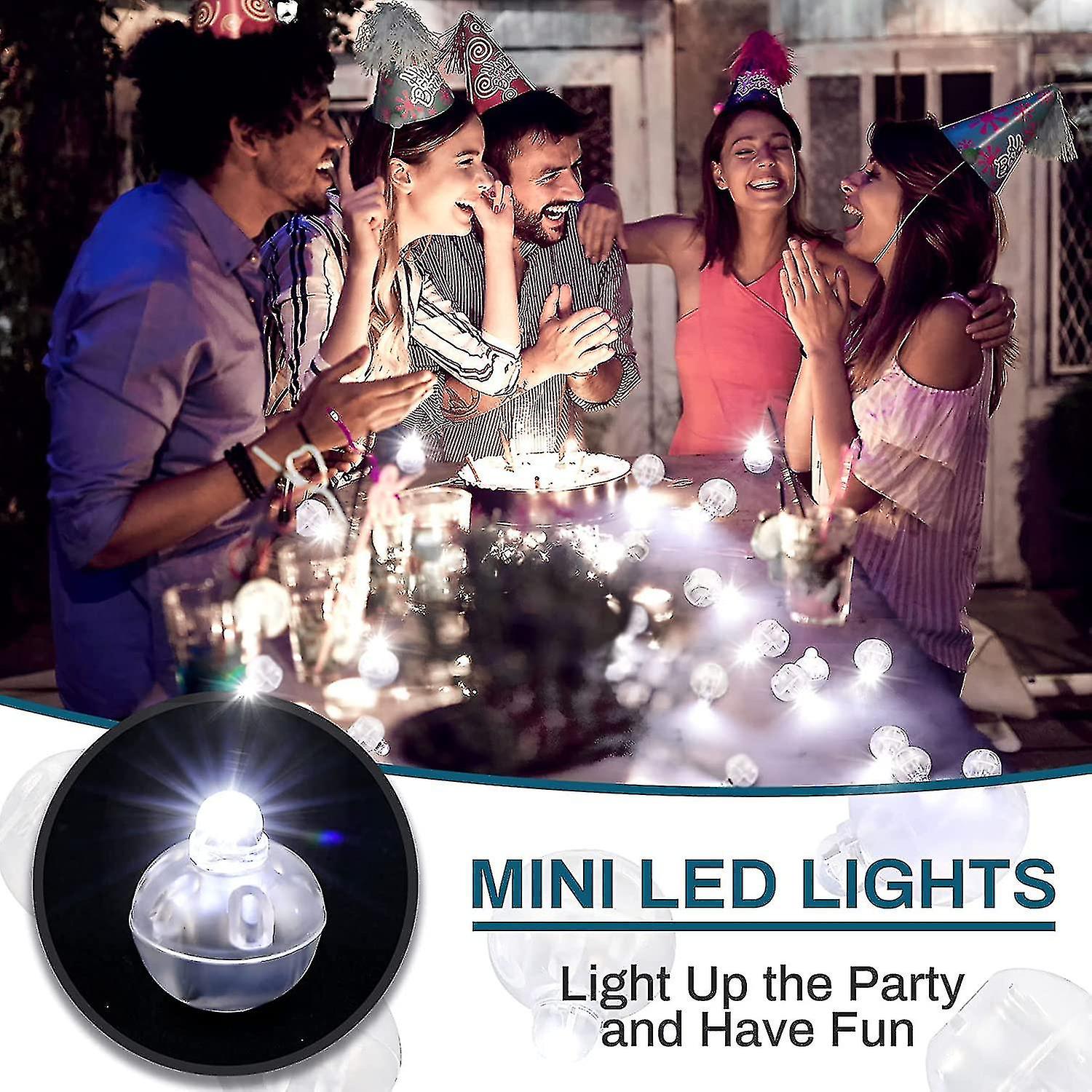 100 Pcs Led Balloon Light White Mini Round Led Balls Lights Small ...