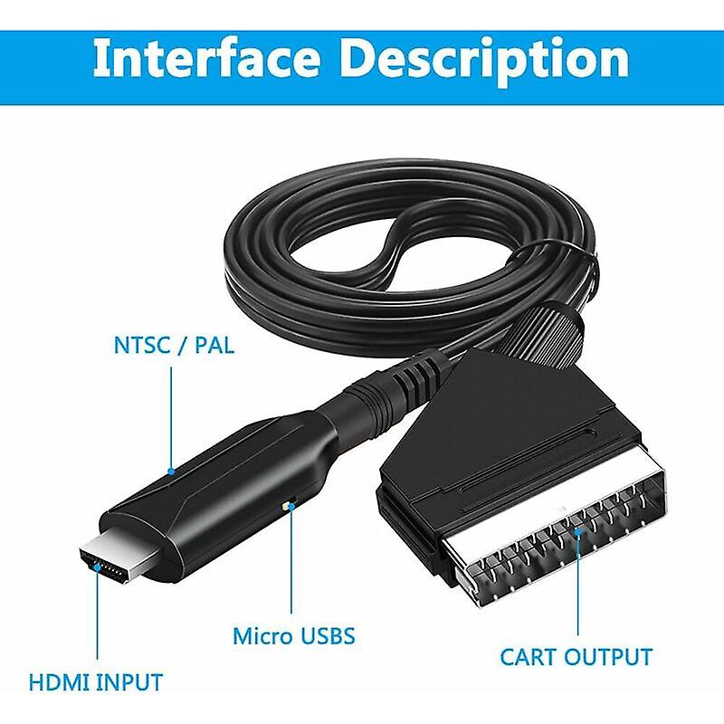 SCART to HDMI Converter, HDMI SCART Cable, SCART to HDMI Adapter, SCART ...