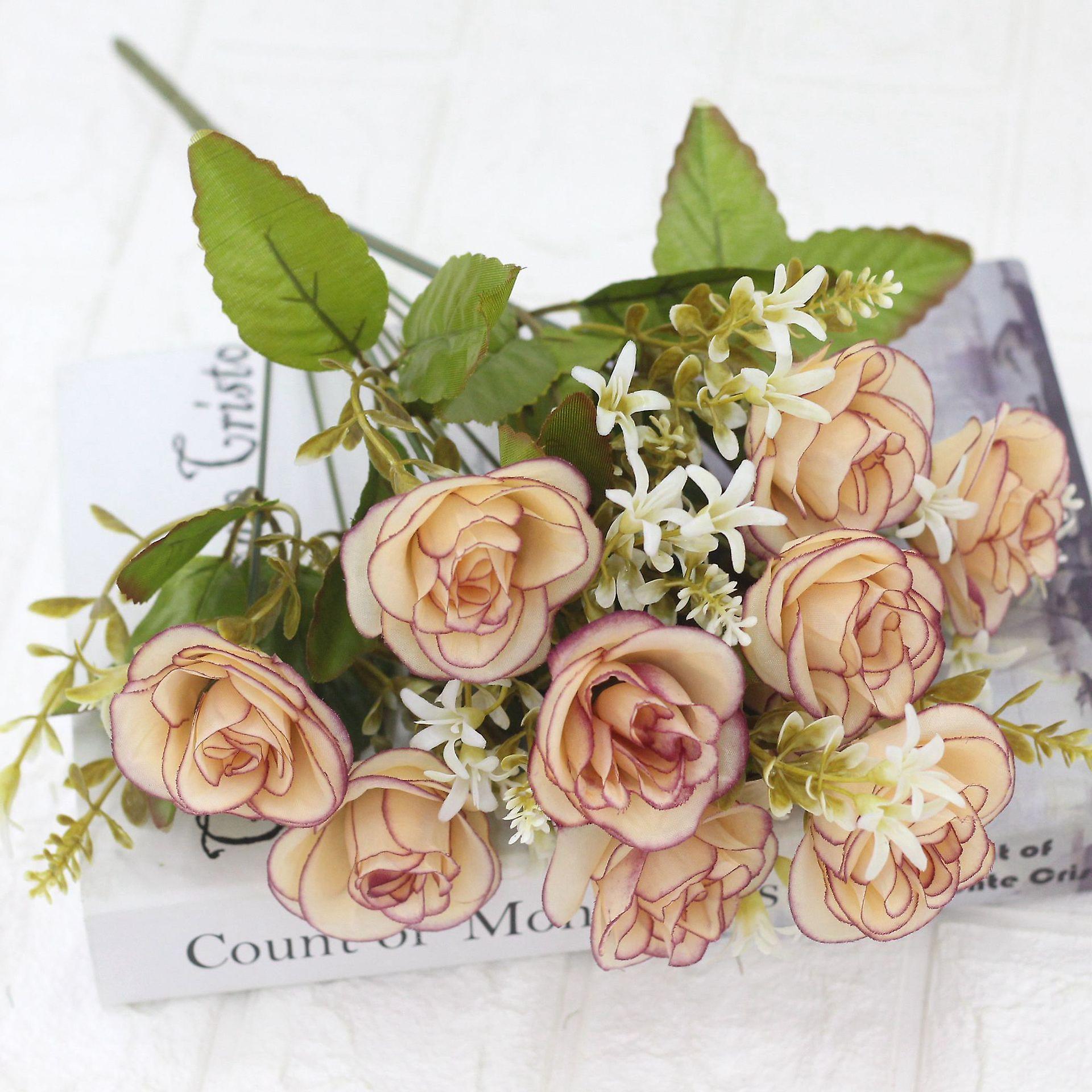 5Pcs Artificial Flower Rose Dried Flower Fake Flower Gift For Women ...