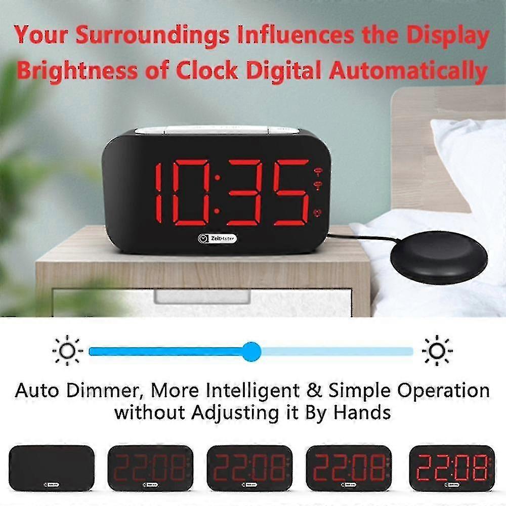 Loud Alarm Clock For Heavy Sleepers Vibrating Alarm Clock With Bed ...
