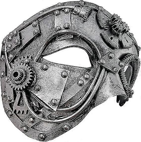 Steampunk Metal Cyborg Venetian Mask, Masquerade Mask For Halloween ...