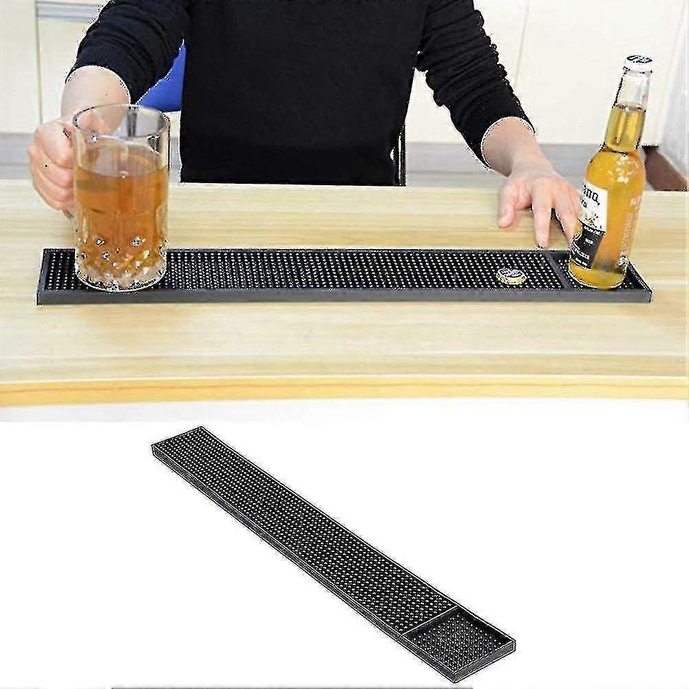 2-piece Rubber Bar Mat,non-slip Bar Service Overlap Mat Bar Table Mat B ...