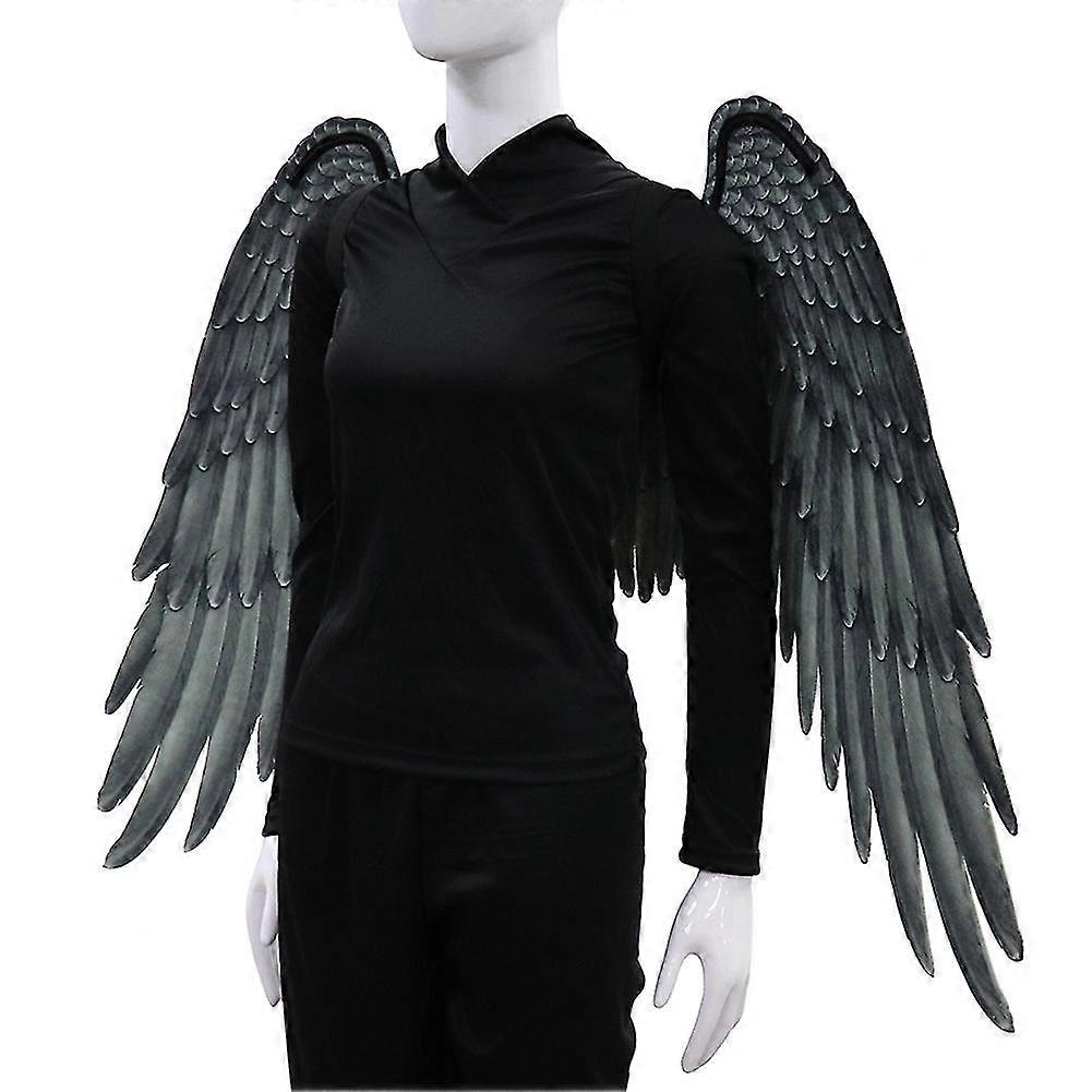 Non-woven Fabric Festive Party Angel Wings Halloween Oversized Black ...