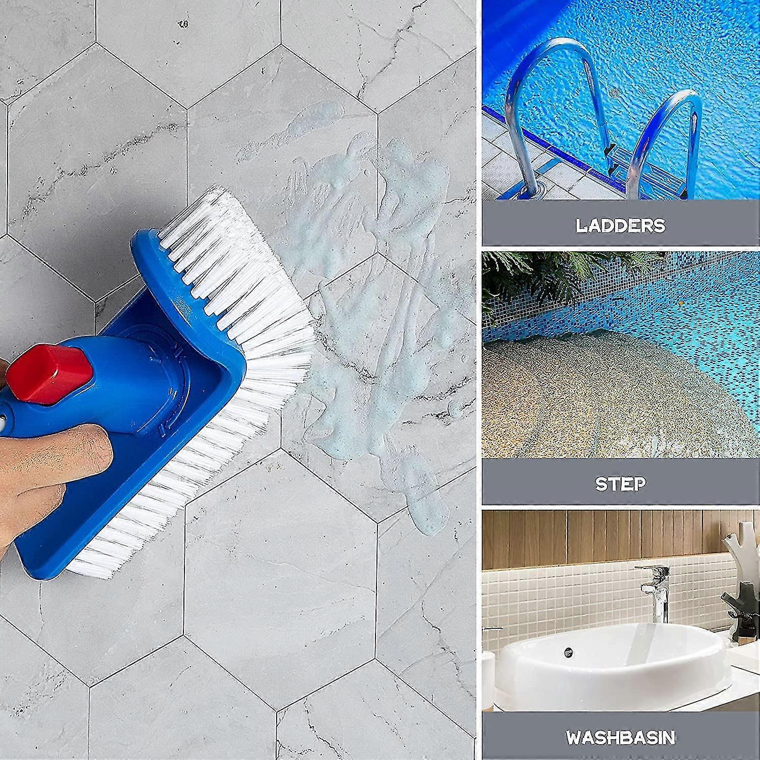 Corner And Step Pool Round Brush, Pool Step And Corner Brush, 180 ...