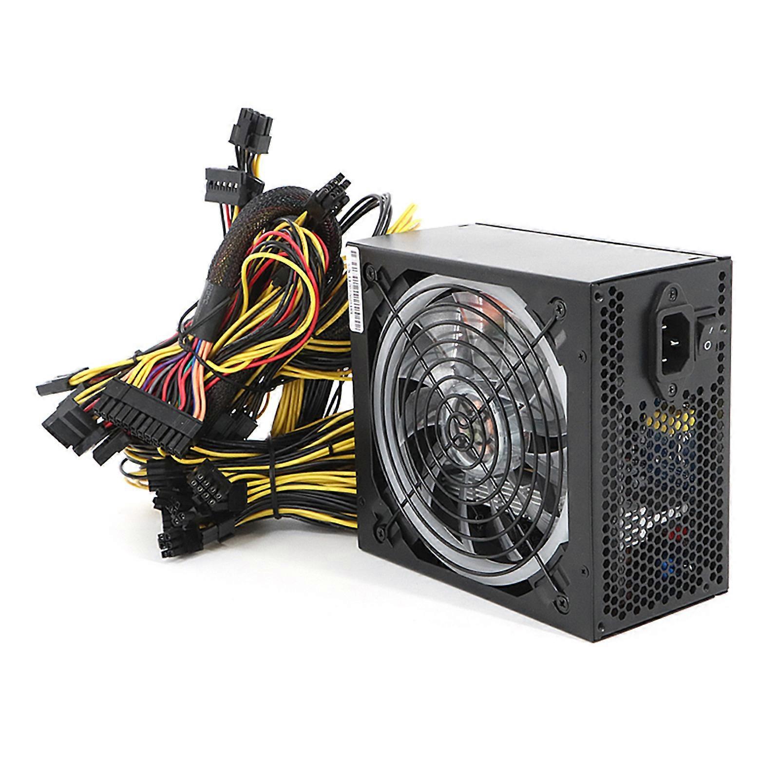 1800W Mining Power Supply PSU for 6 GPU ETH Rig Ethereum Miner 180-264V ...