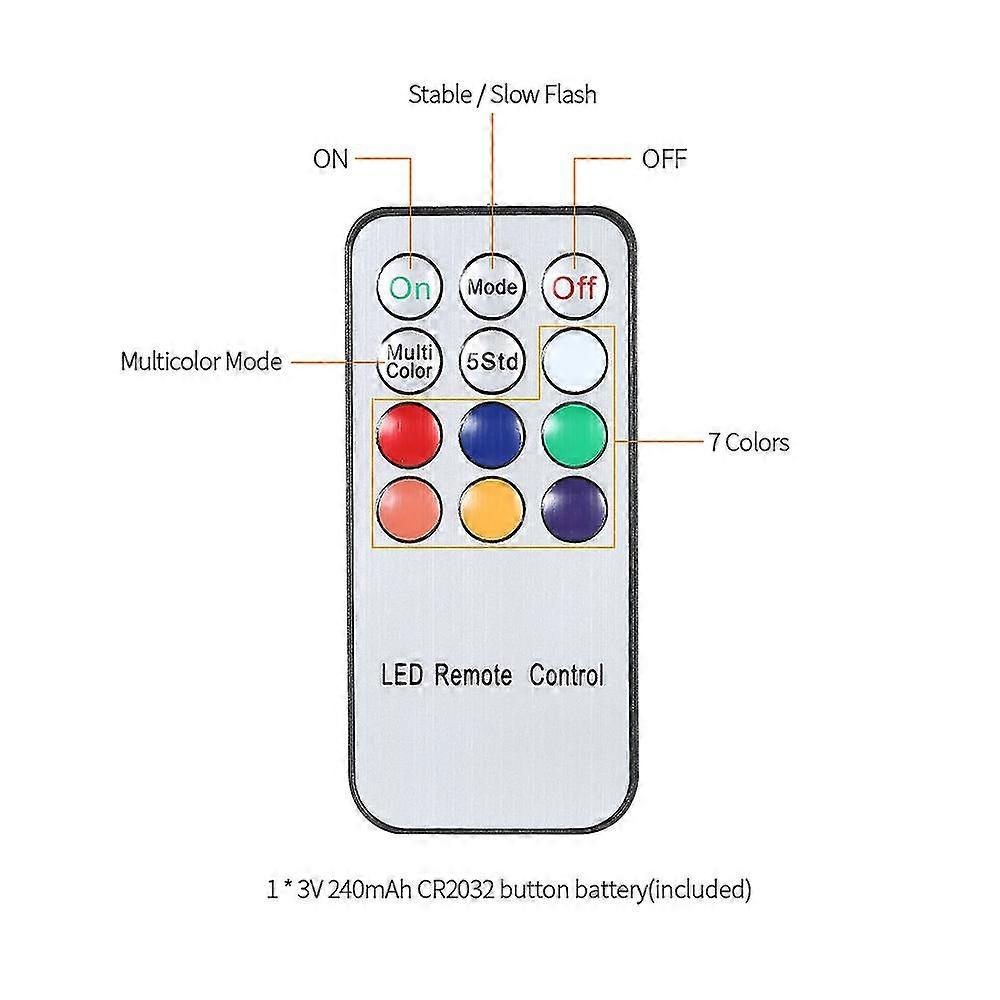Set of 12 Rechargeable LED Color Changing Flickering Flameless Tealight ...